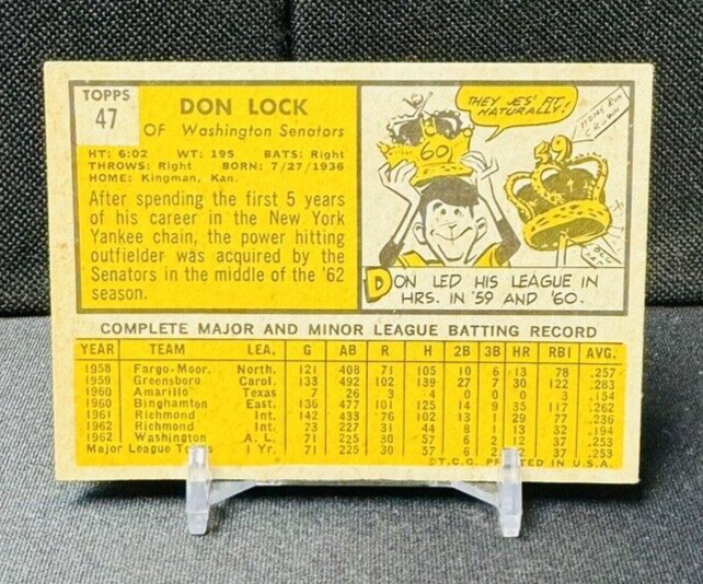 1963 Topps Set-Break # 47 Don Lock VG-VGEX | eBay