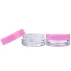 1000 Pieces 3 Gram/3ML Pink Plastic Makeup Cosmetic Sample Jar ...