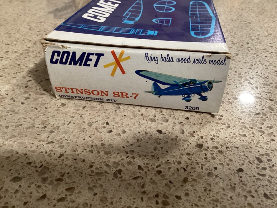 VINTAGE Comet Stinson SR-7 Balsa Wood Airplane 25” Wingspan #3209 | eBay
