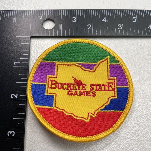 Ohio BUCKEYE STATE GAMES Patch With State Map Shape In Middle 24WM | eBay