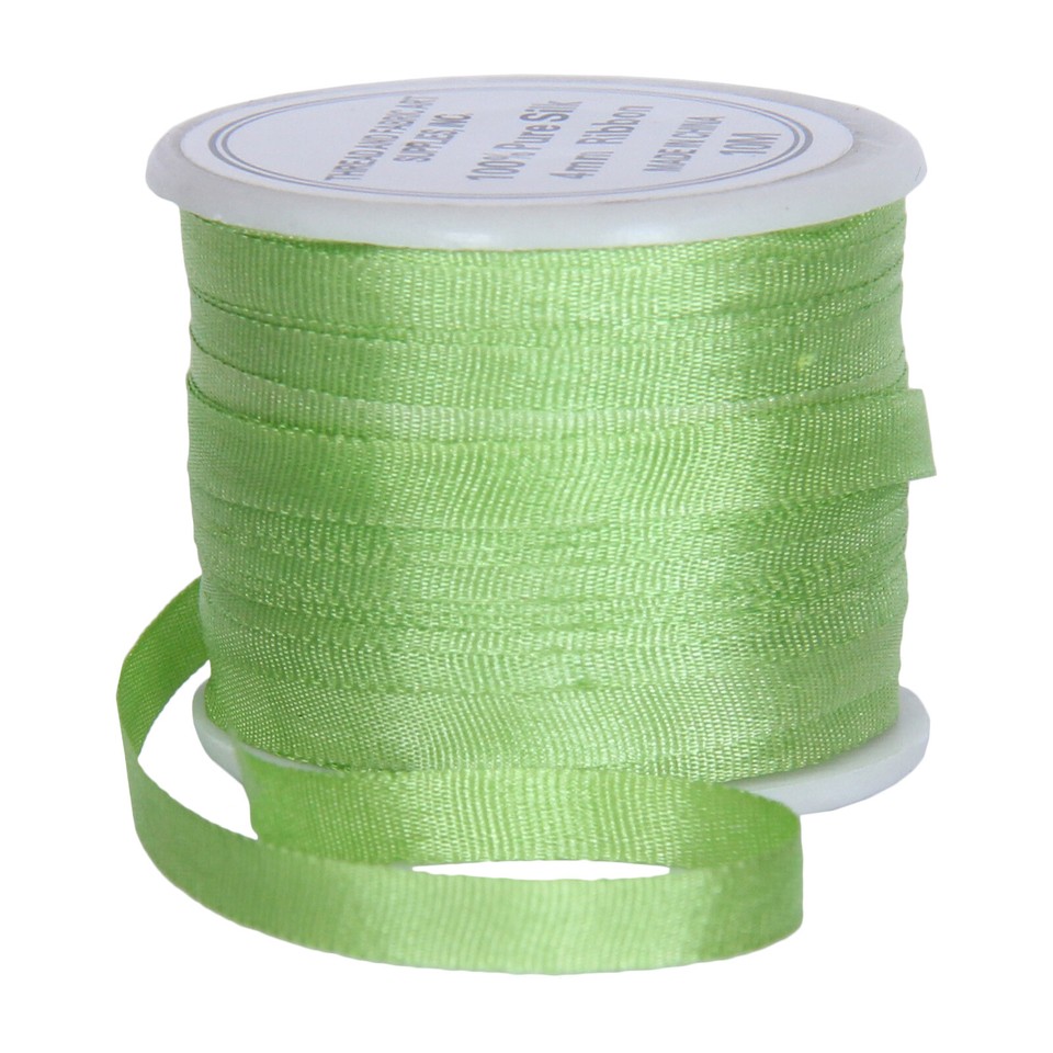 PURE SILK RIBBON 2MM, 4MM, 7MM - 50 COLORS - 3 WIDTHS - THREADART | eBay