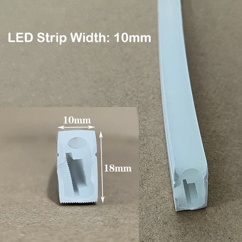 Silicone LED Channel System Cuttable Flexible Bendable DIY For LED ...