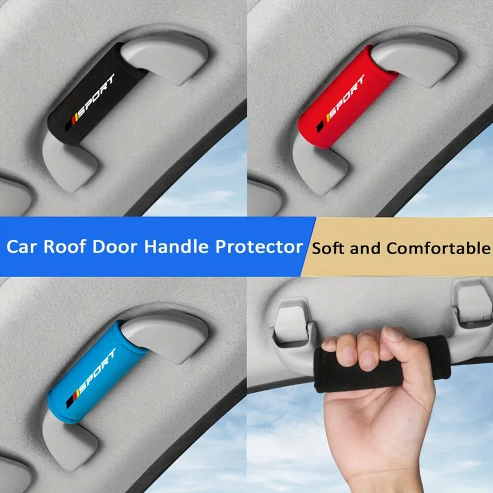 4x Universal Car Roof Handle Armrest Protective Cover Auto Interior ...