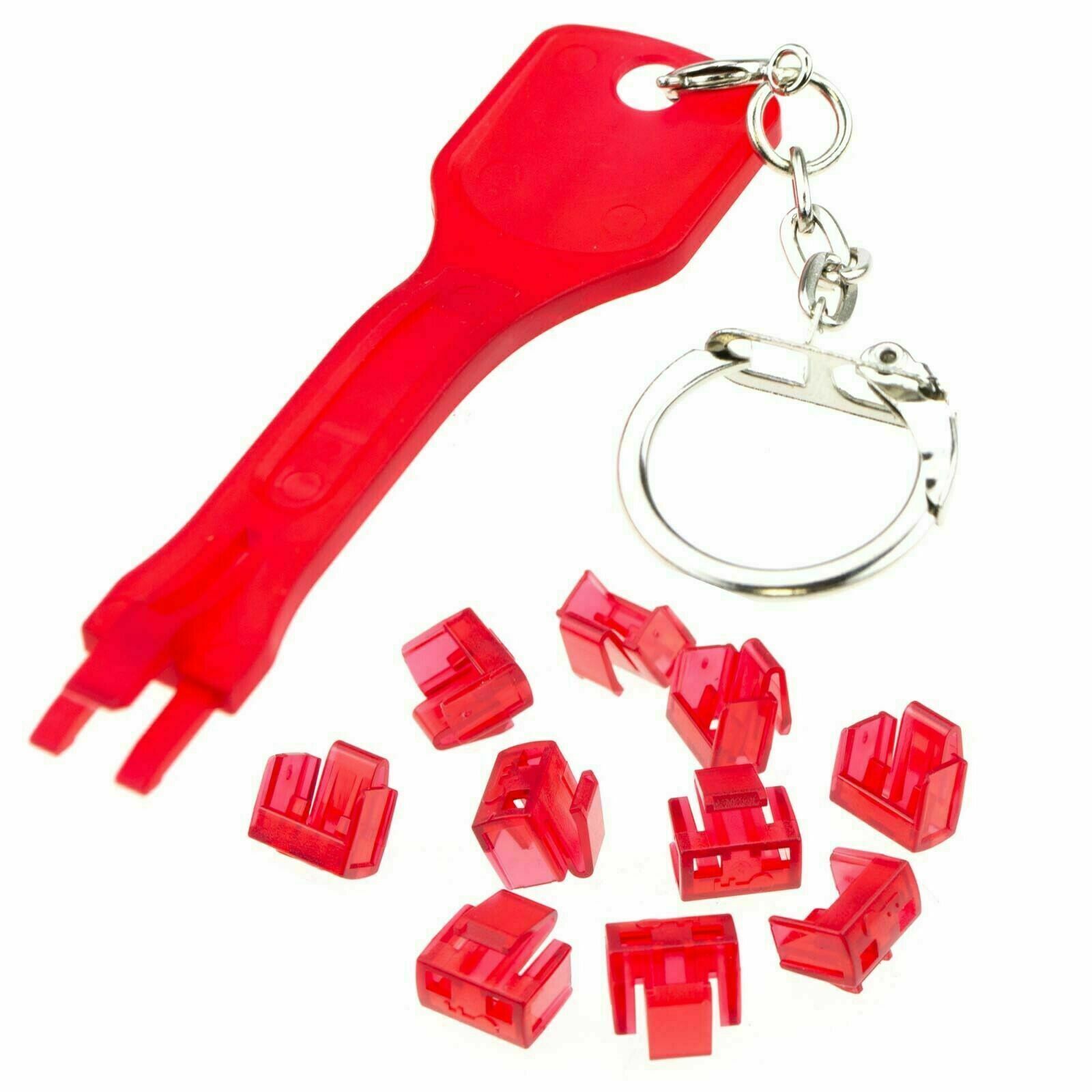 Network RJ45 Ethernet Cable Port Blocker 10 x Locks & 1 x Extractor Key ...