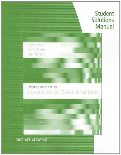 INTRODUCTION TO STATISTICS & DATA ANALYSIS By Jay L. Devore & Roxy Peck ...