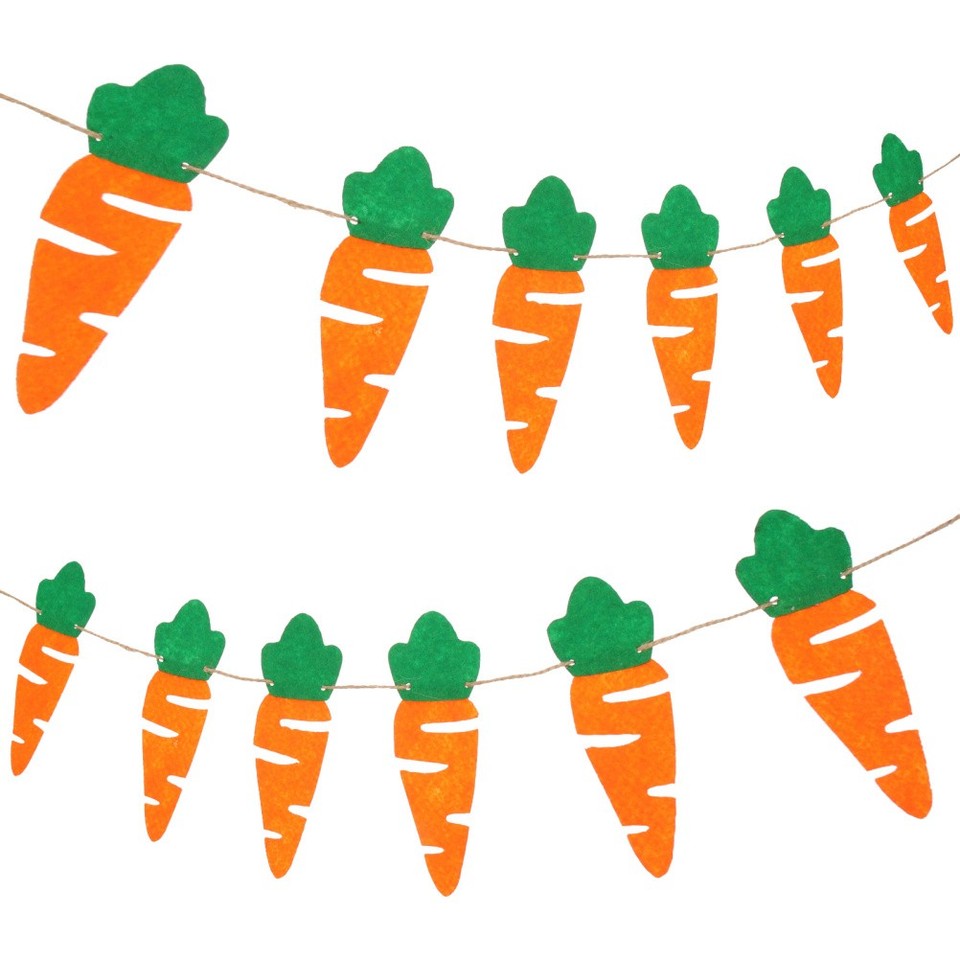 Easter Banner Garland Banner Easter Carrot Bunting Banner for Party ...