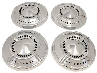 1961-1962 CHEVROLET FULL SIZE POVERTY HUB CAP SET - IMPALA, BEL AIR ...