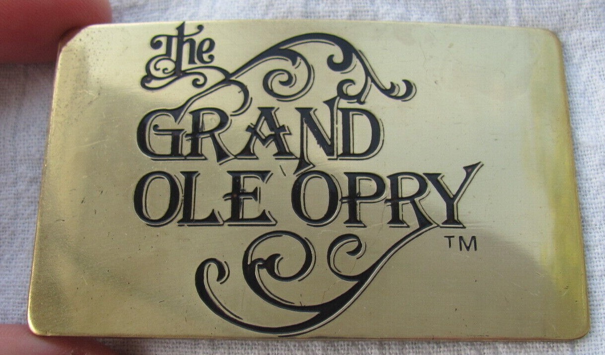 Vintage Nashville The Grand Ole Opry Logo Belt Buckle - Gem