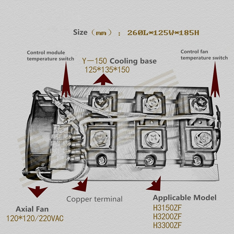 Three-phase module 200A industrial solid state relay kit H3200ZF | eBay