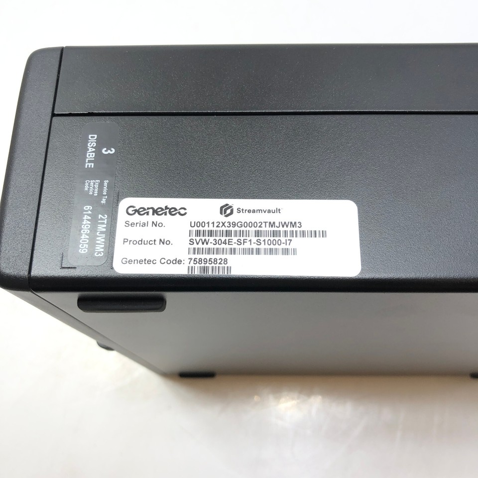 NEW Genetec Streamvault 300 Series Workstation SVW-304E-SF1-S1000-i7 ...