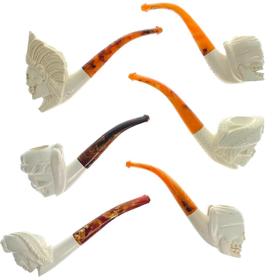 $65 Skull Pirate Meerschaum Mini Pipes with Case | eBay
