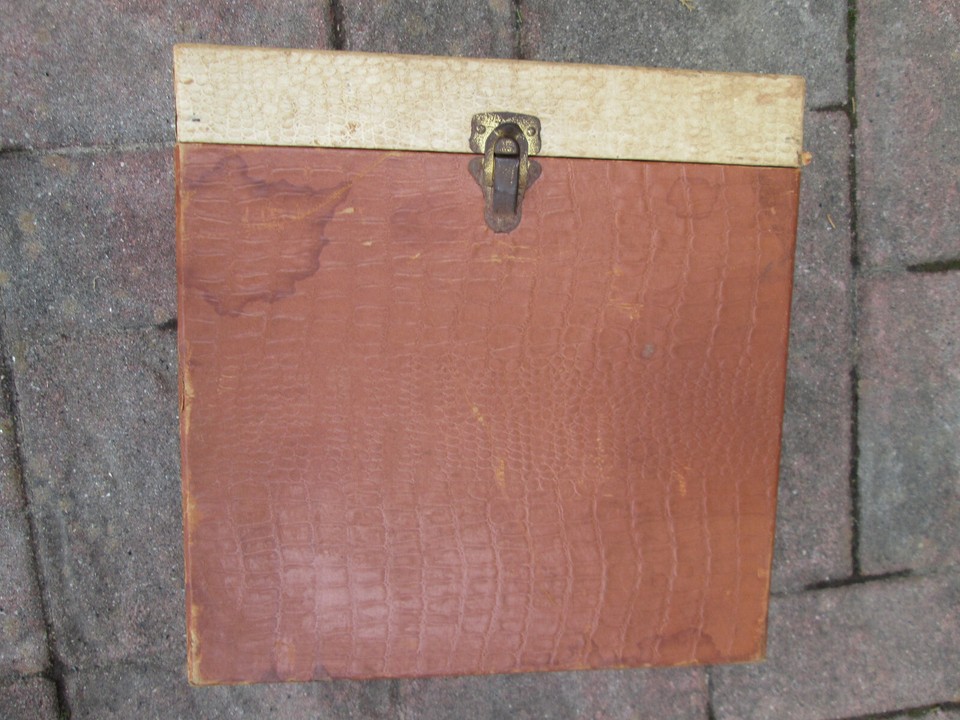 Vintage 50s 12" LP TWO-TONE 'GATOR' Record Storage Case Box - GOOD/AV ...
