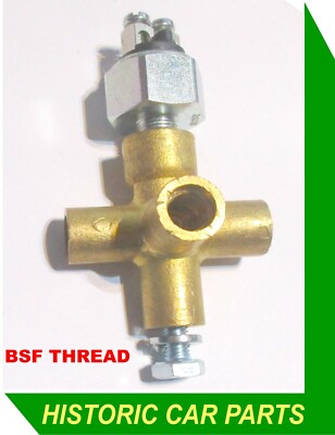 3/8" BSF BRASS 4 WAY BRAKE UNION FITTING & BRAKE SWITCH for MG TD & TF ...