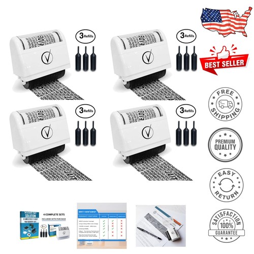 Compact Identity Protection Roller Stamps Set - Fast and Effective ...