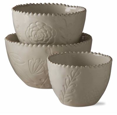 TAG Sculpted Bowls with Beaded Rim, Set of 3 (206786) | eBay