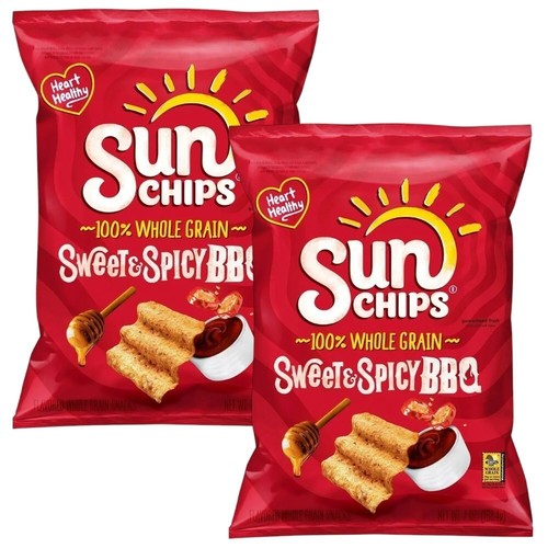 SunChips SWEET & SPICY BBQ Multi-Grain Chips Snacks 7oz Bag (4 Pack ...