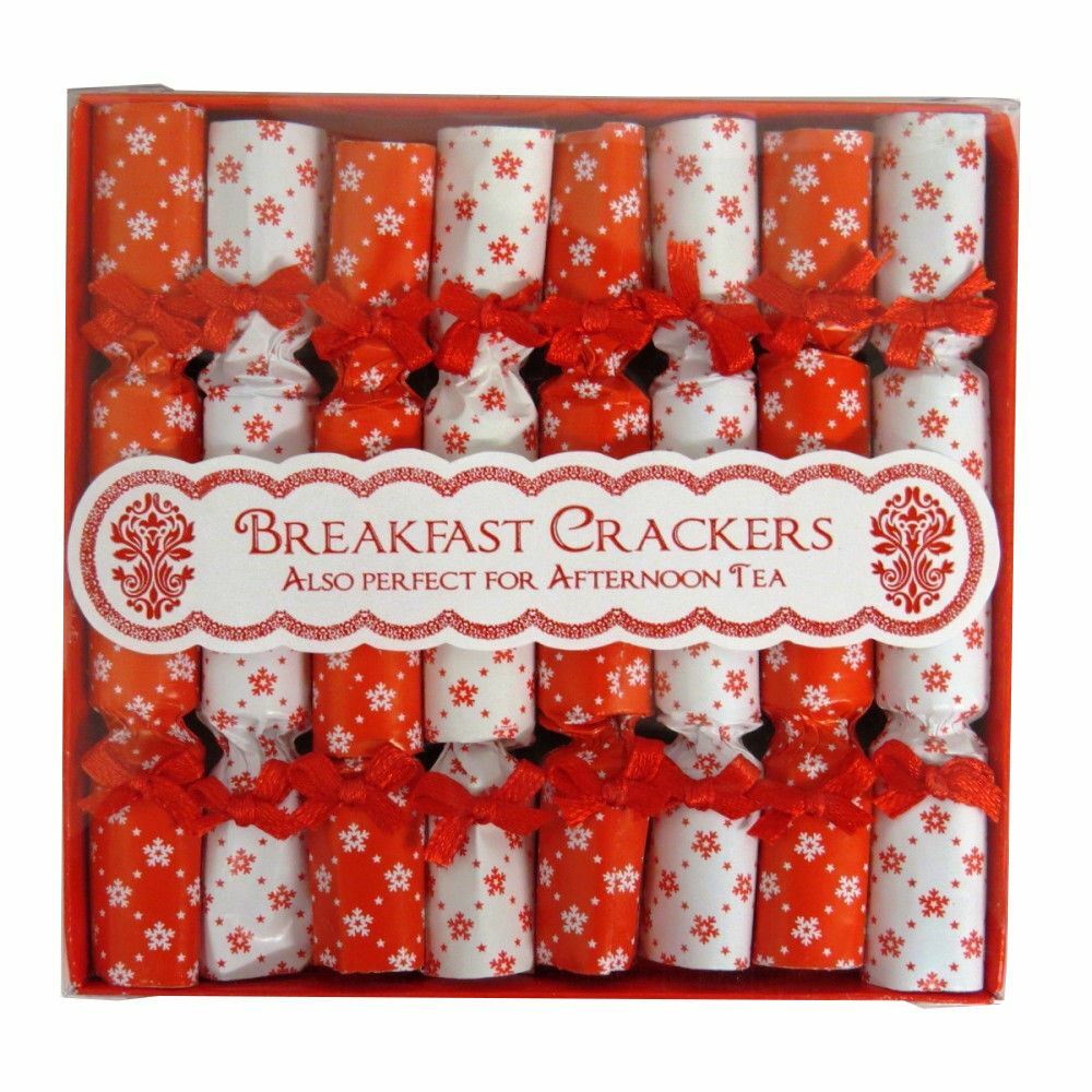 32 Mini Christmas Crackers Saucer Breakfast Crackers Silver Gold Red ...