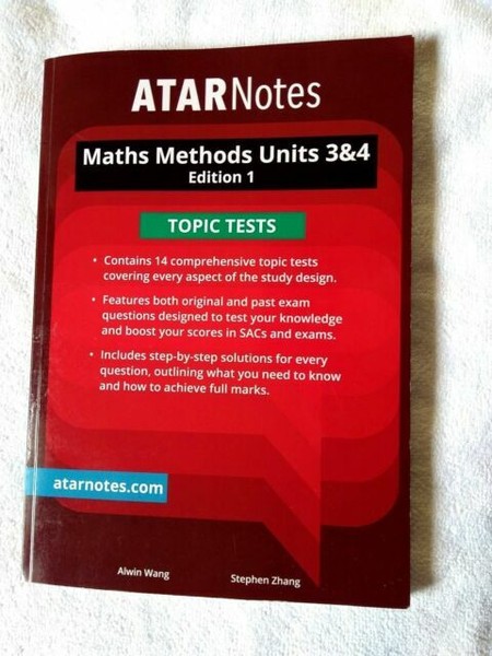 Atar Notes Amths Methods Units 3 and 4 Edition 1 Topic Tests Postage ...