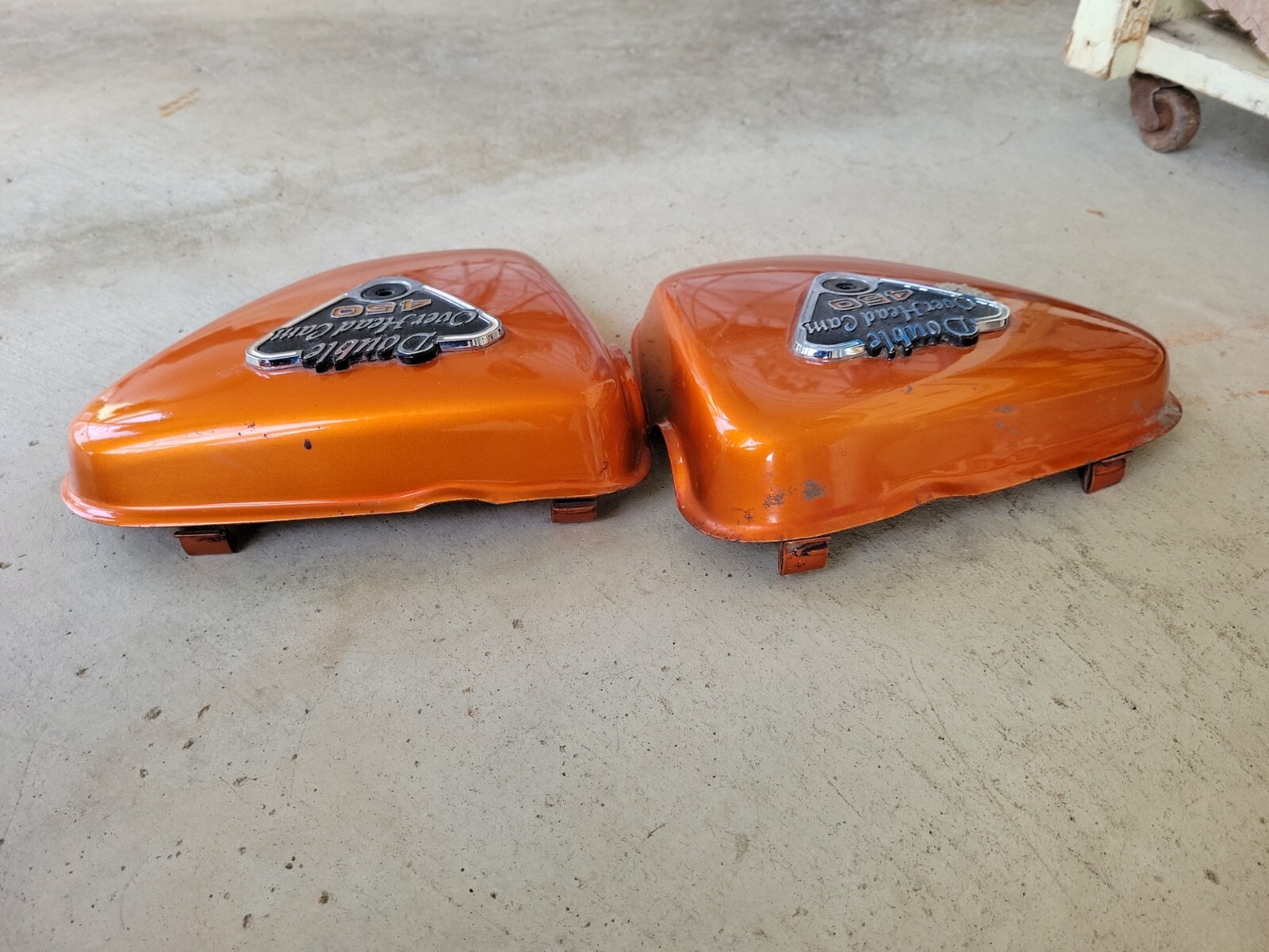 Vintage 1971 Honda CL450 K4 Scrambler Motorcycle Side Covers Candy ...