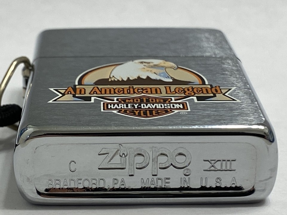 VINTAGE HARLEY DAVIDSON MOTORCYCLES AN AMERICAN LEGEND LOSS PROOF ZIPPO ...