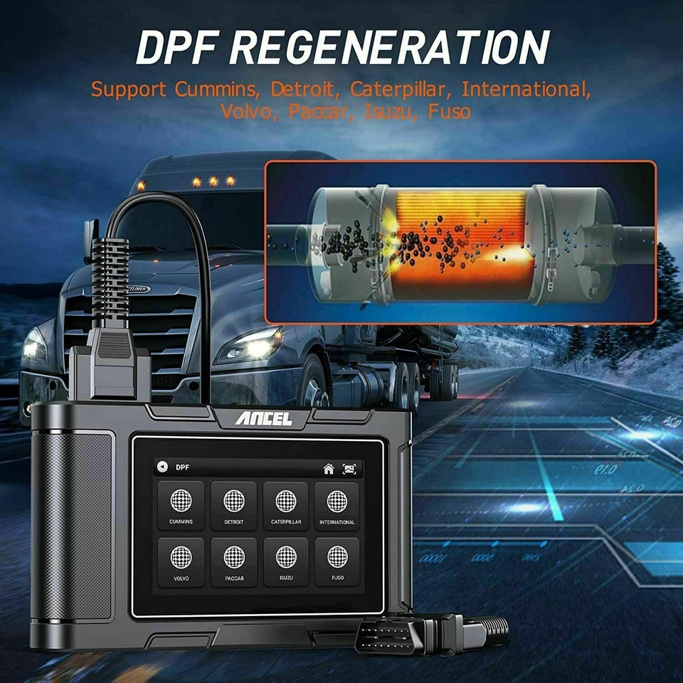ANCEL HD3300 Heavy Duty Truck Scanner HD OBD DPF All System Diagnostic ...