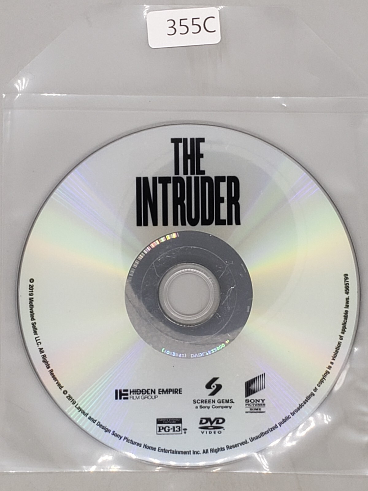 The Intruder (DVD, 2019) Disc Only No Tracking 43396554047| eBay