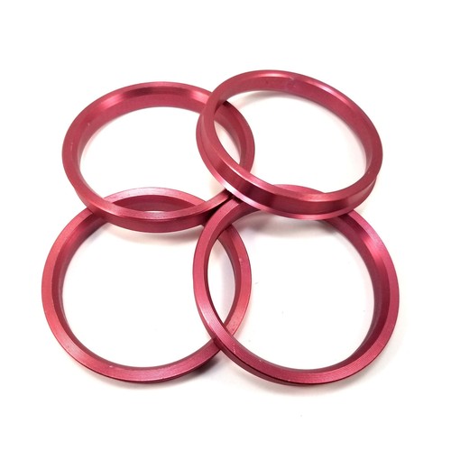 Set (4) Metal (Aluminum) Centric Rings 66.06mm Hub to 67.00mm Wheel/Rim ...