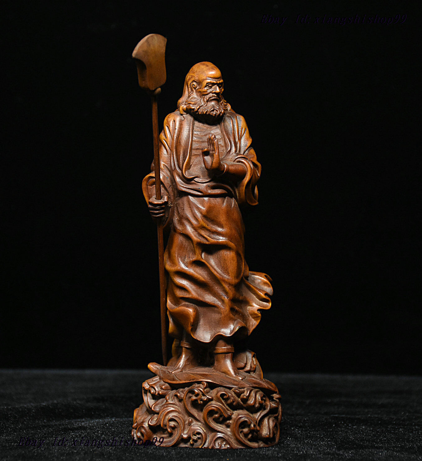 China Buddhism Boxwood Warrior Monk Arhat Damo Bodhidharma Dharma ...