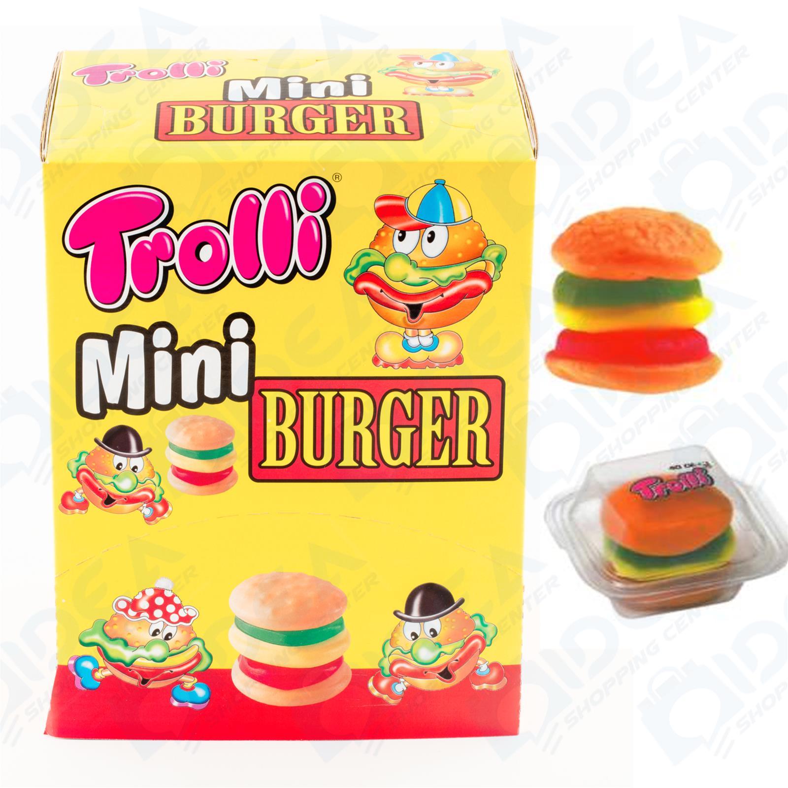 30 MINI BURGER GOMMOSI CARAMELLE GOMMOSE TROLLI HAMBURGER PANINO BIG ...