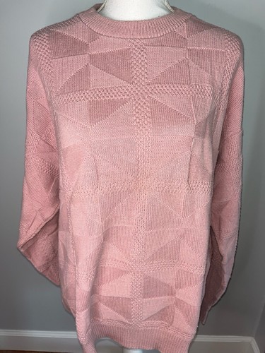 Large Vintage Isles of Cotton Pink Golf Sweater | eBay