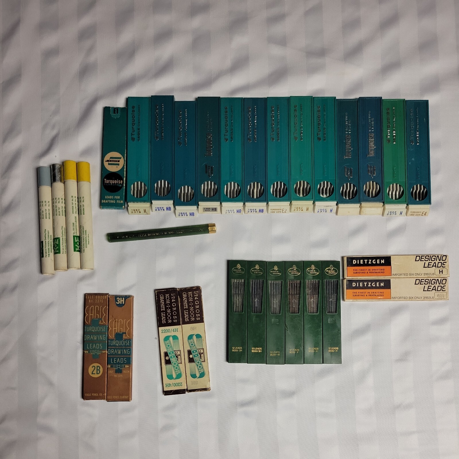 Vintage Drawing / Drafting Lead LOT: Faber Castel Pentel Mechanical ...