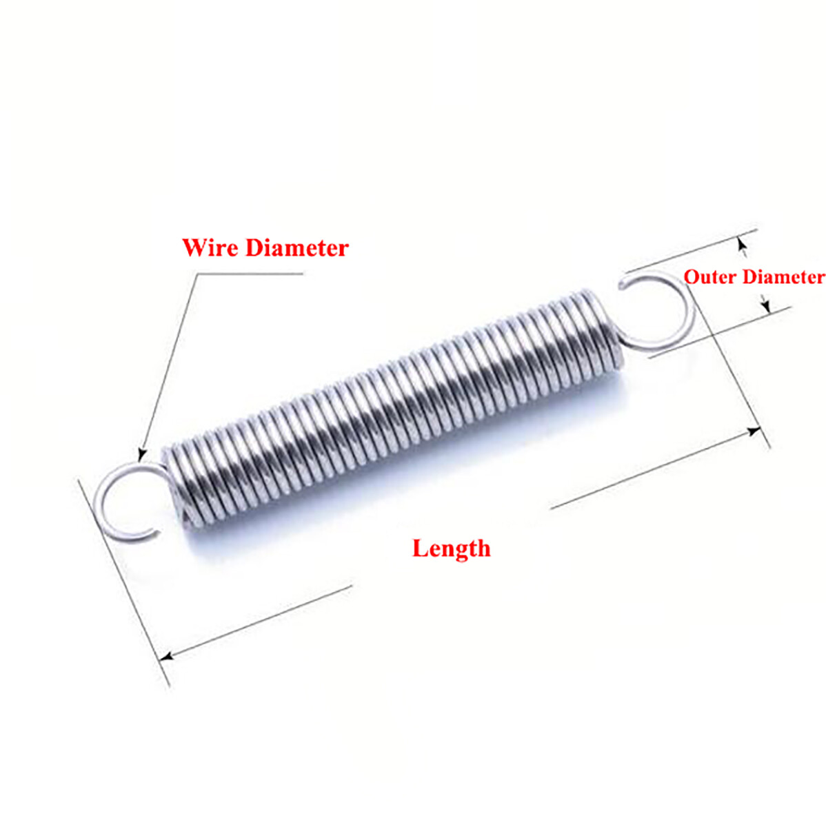 Zugfeder Draht 1,0mm 1,2mm Zugfedern MIT Haken Edelstahl A2 VA Spannung ...