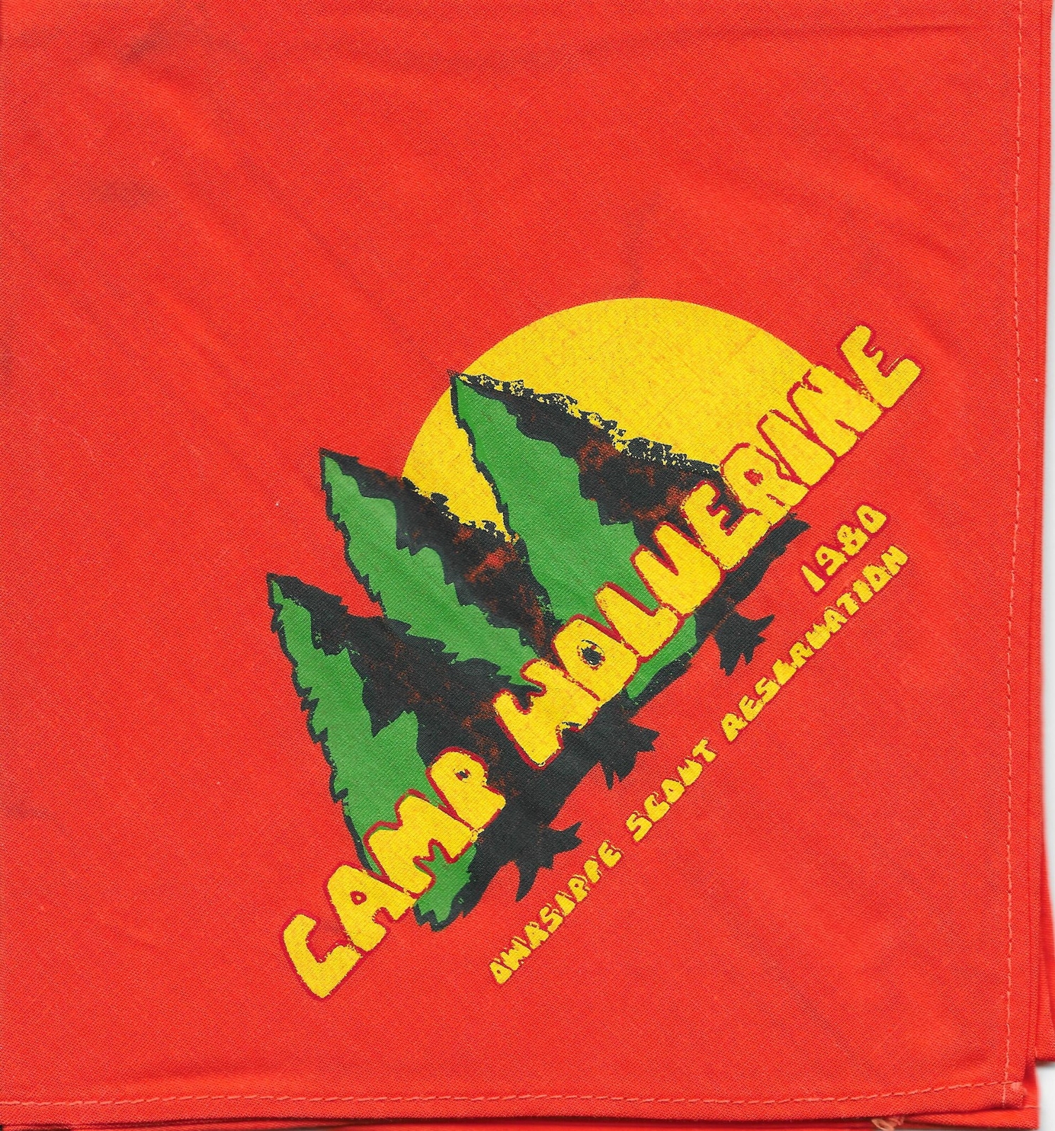 1980 Camp Wolverine Owasippe Chicago Area Council Neckerchief Boy ...