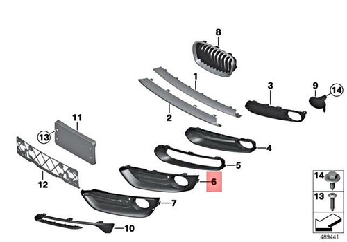 Genuine BMW F22 F23 218d 218i 220d 220dX 220i Closed Grid Right ...