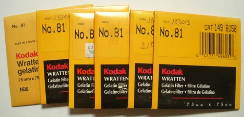 KODAK WRATTEN GELATIN FILTER NO 81 3" or 75mm Square | eBay
