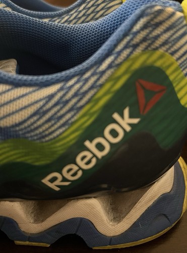Men’s Reebok ZigTech Athletic Shoes Blue Green White Breathable - Size ...
