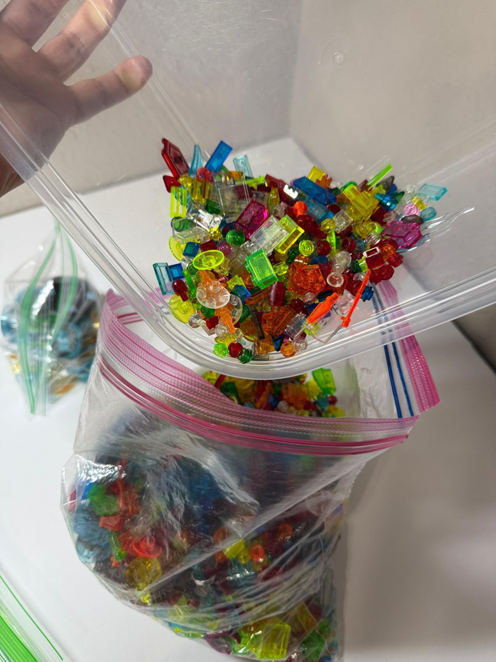 LEGO clear and translucent parts and pieces - almost 3lb! + dimensions ...
