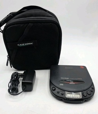 Sony CD Player Discman Retro D-113CR 90s Black Vintage Walkman AC ...