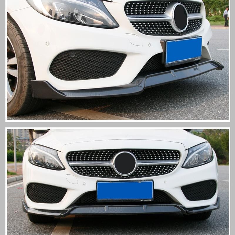 Front Bumper Lip Body Kit Spoiler Fits for Mercedes-Benz W205 2015-2018 ...