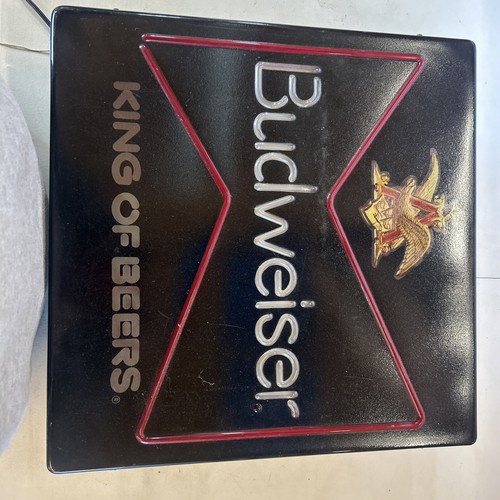 Vintage Budweiser Lighted Beer Bar Sign Budweiser Cerveza 18” x 18” | eBay