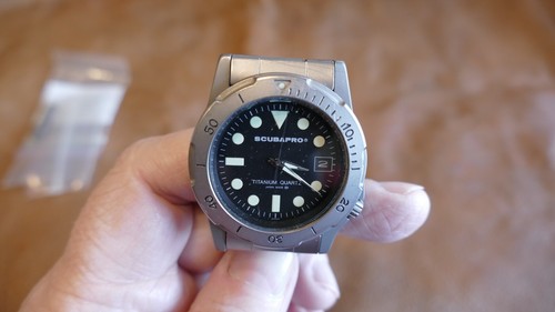 Scubapro Titanium Dive Divers Watch 200m Vintage - Very Good Condition ...