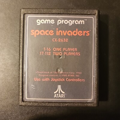 Atari 2600 Space Invaders [Text Label] CX-2632 - Cartridge Only | eBay