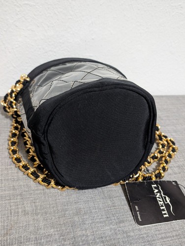 Vintage 90s Classic Lanzetti Italy PVC And Nylon Chained Bucket Tote ...