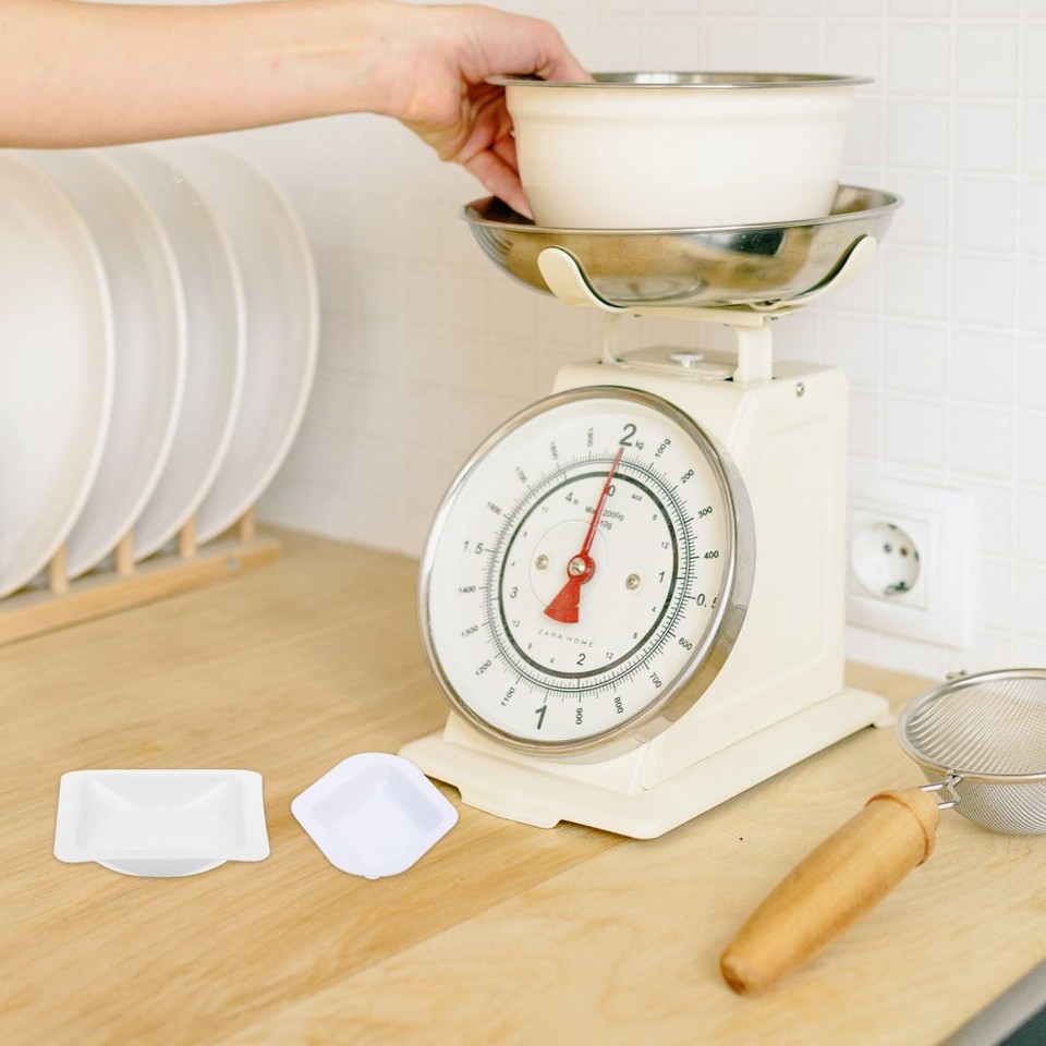 100 Pcs Reusable Weighing Dishes Laboratory Tray Digital Scale Boats ...