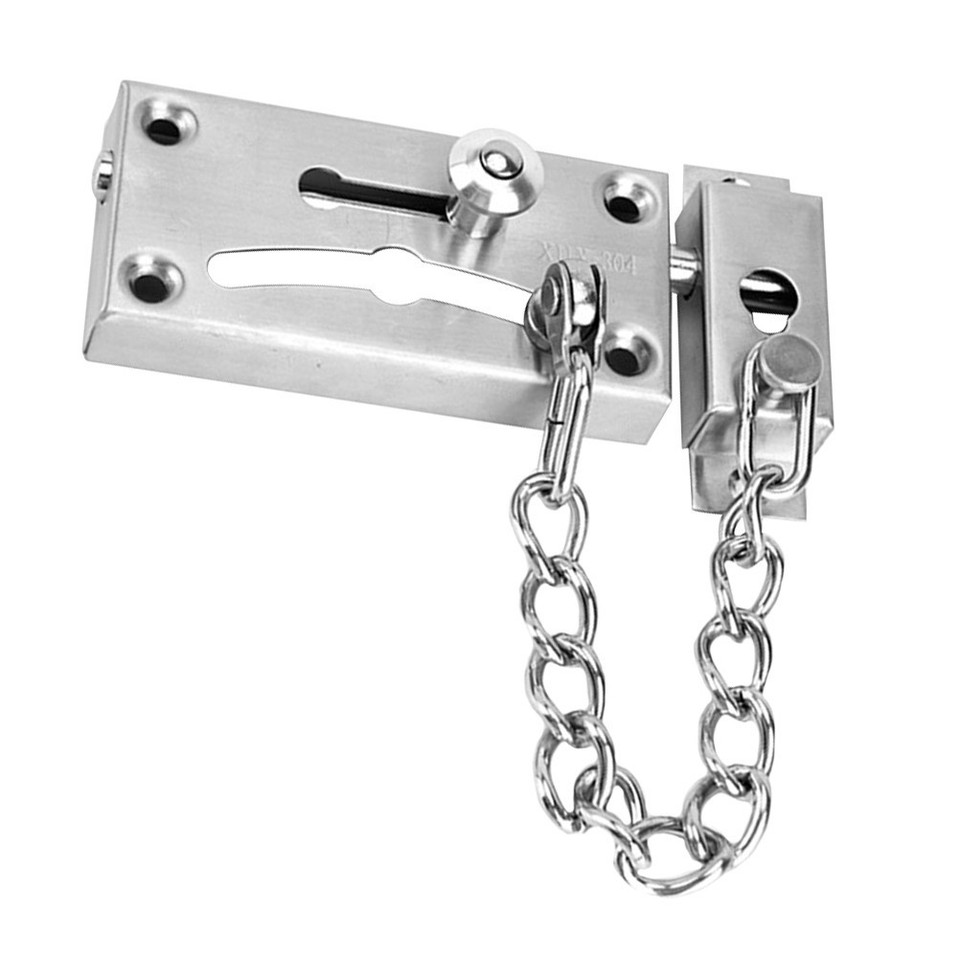 Stainless Steel Chain Door Guard Security Lock Latches Anti-theft Door ...