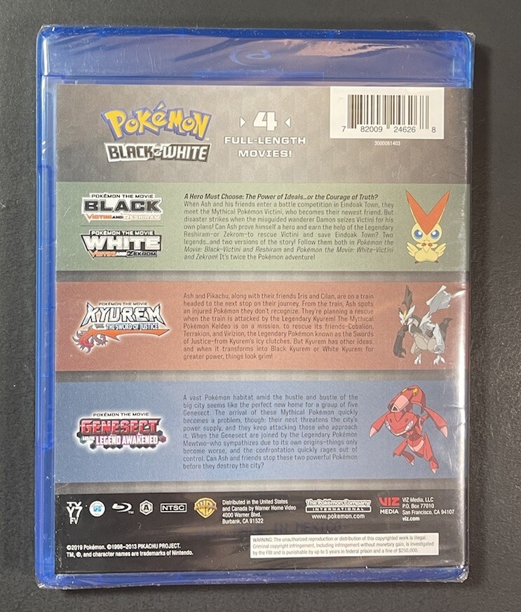 Pokemon Black & White [ 4-Movie Collection ] (Blu-ray) NEW | eBay