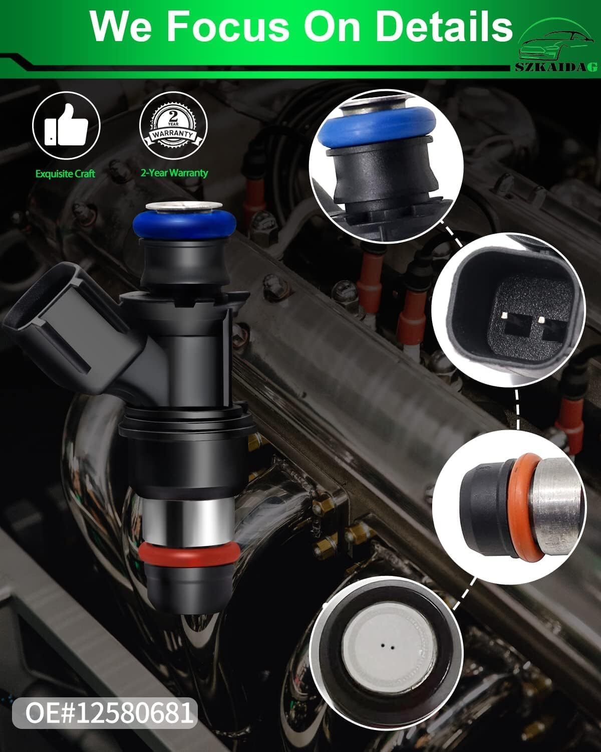 8x Fuel Injectors For Delphi 2004-2010 Chevy GMC 4.8 5.3 6.0 6.2 ...