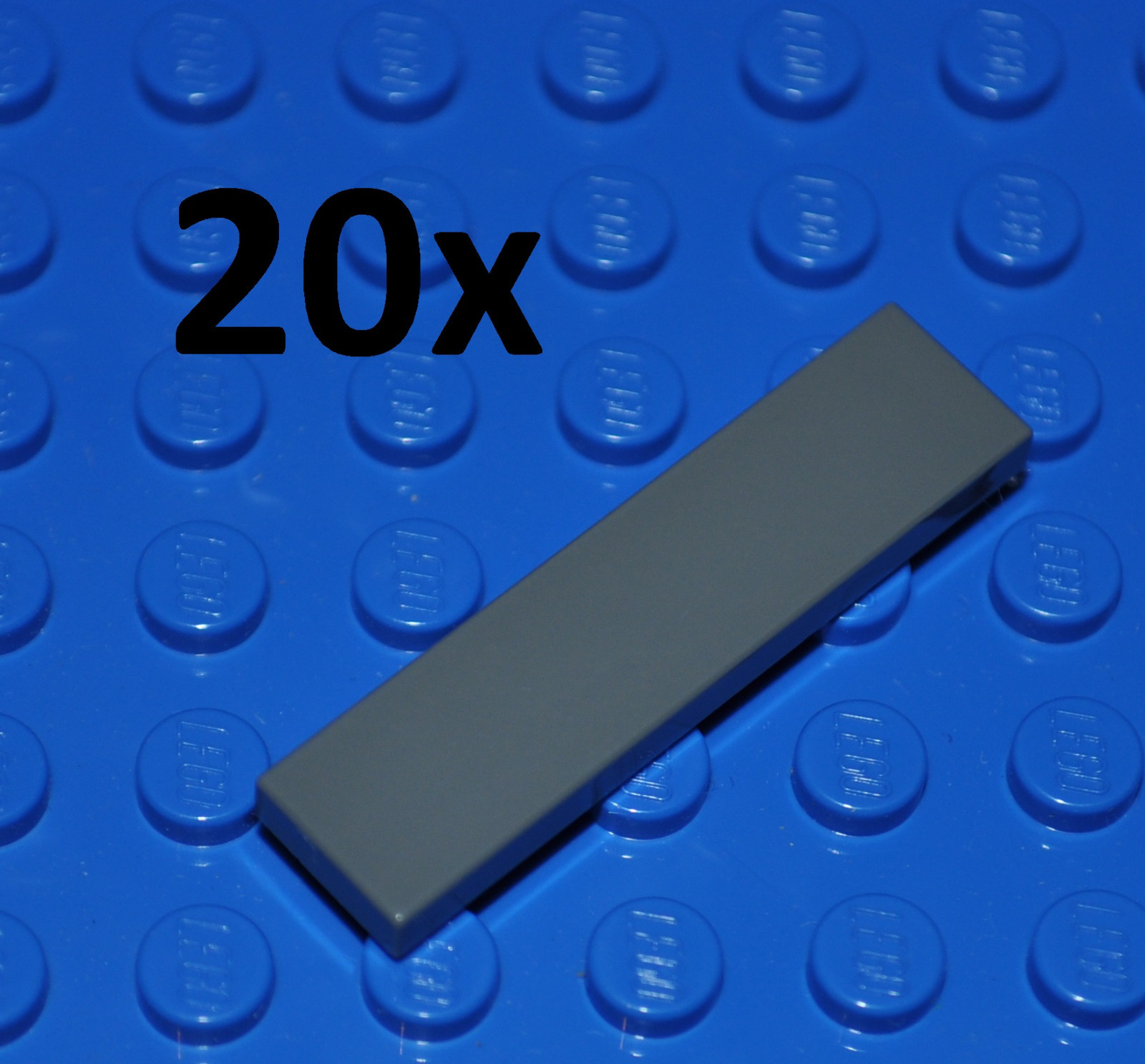LEGO PARTS- 20X DARK BLUISH GREY TILES 1X4 STUDS/FLAT BUILDING PCS ...