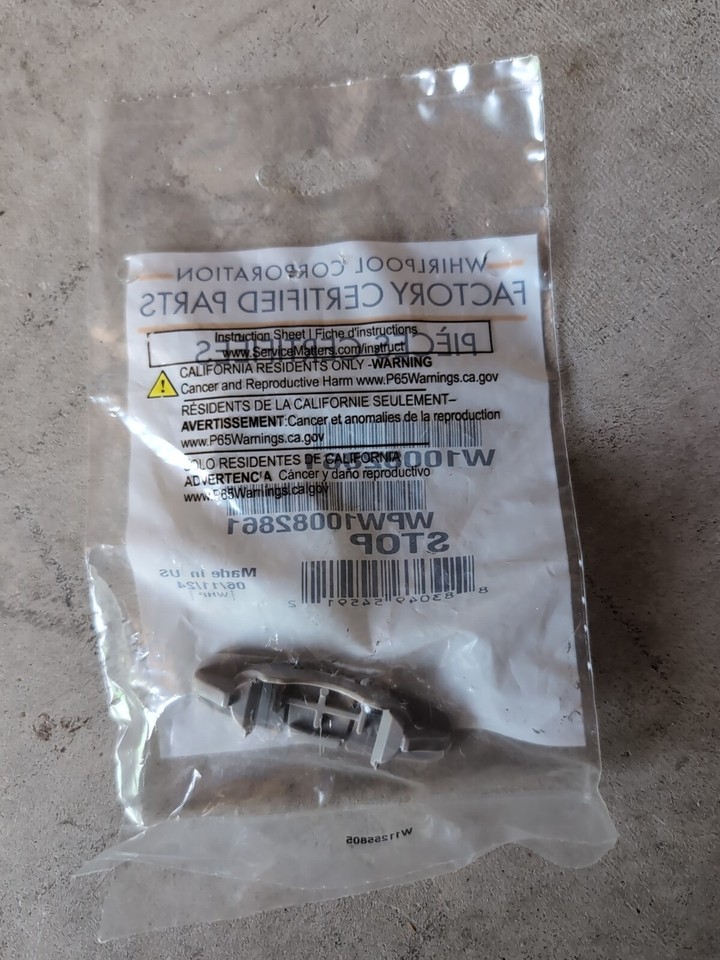 WPW10082861 OEM Whirlpool Dishwasher Rack Stop. Factory Sealed | eBay