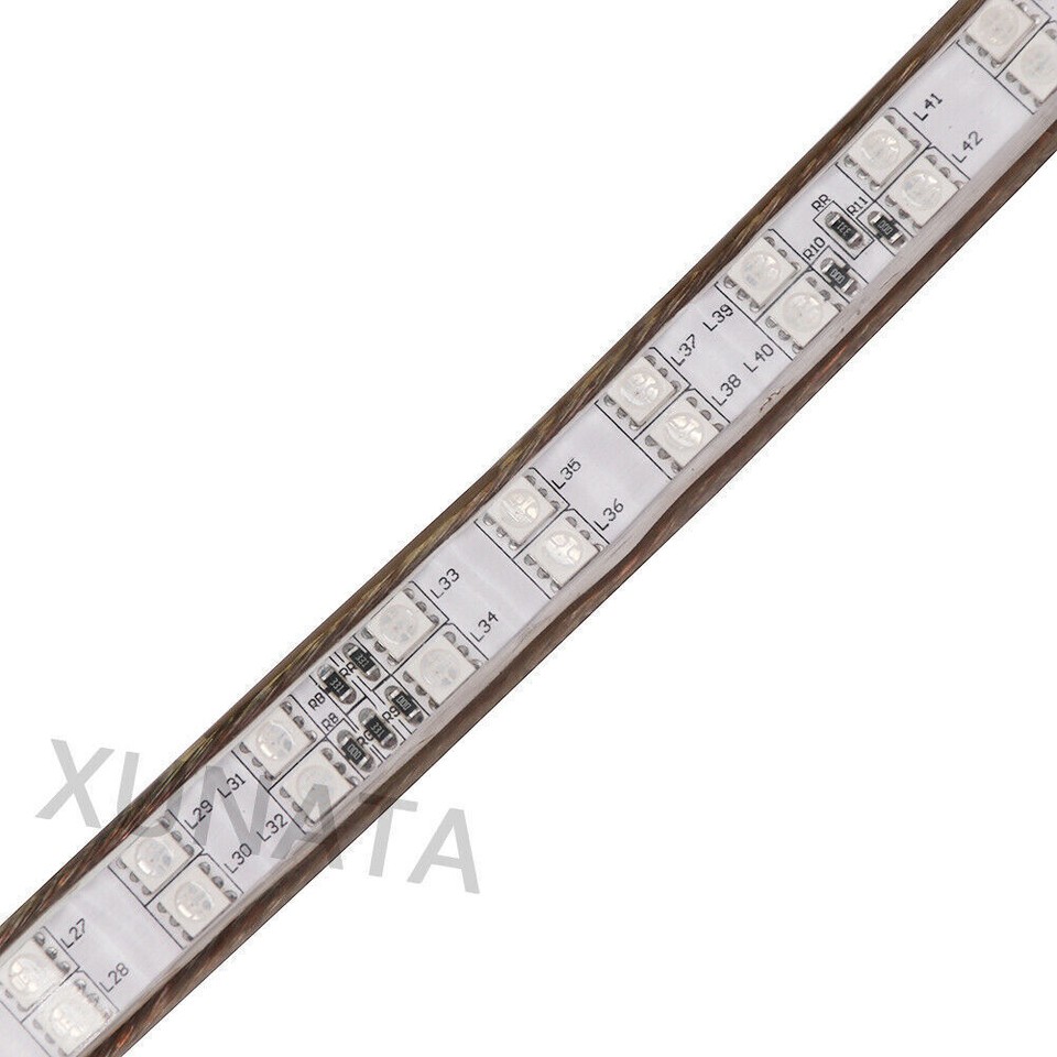 RGB LED Strip Lights 220V 240V 5050 SMD Rope Tape Waterproof IP67 UK ...